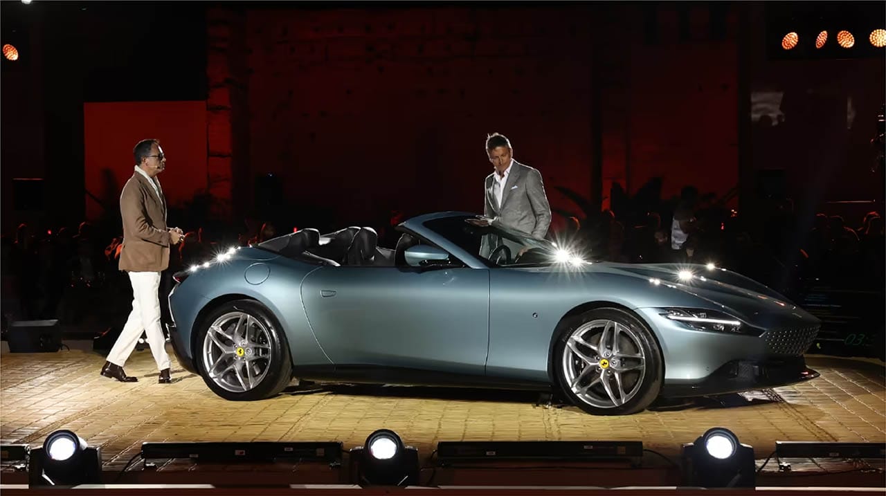Ferrari Unveils Roma Spider Soft-Top in Morocco - Motofutura